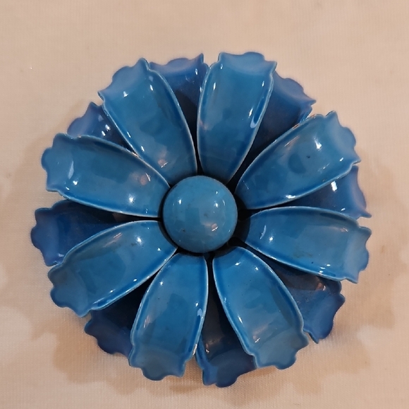 Jewelry | Vintage Blue Flower Brooch | Poshmark
